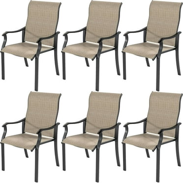 Nuu Garden High Back Outdoor Dining Chairs Set of 2, Comfortable Patio ...