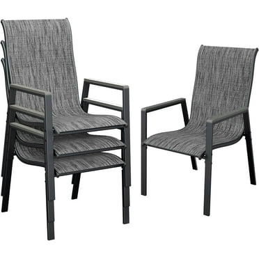 UDPATIO High back outdoor dining chairs (set of 2), all-weather ...