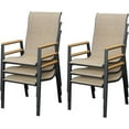 UDPATIO Set of 2 High Back Patio Chairs, Weather-Resistant Outdoor ...