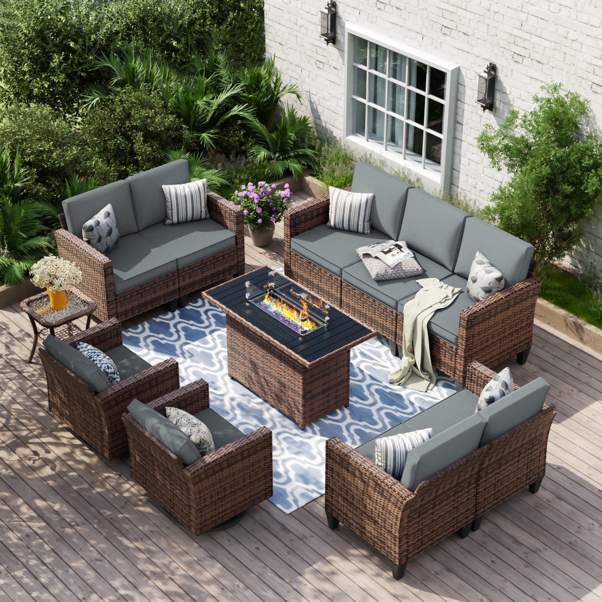 UDPATIO Patio Furniture Set, 7 Pieces Outdoor Furniture Sets with ...