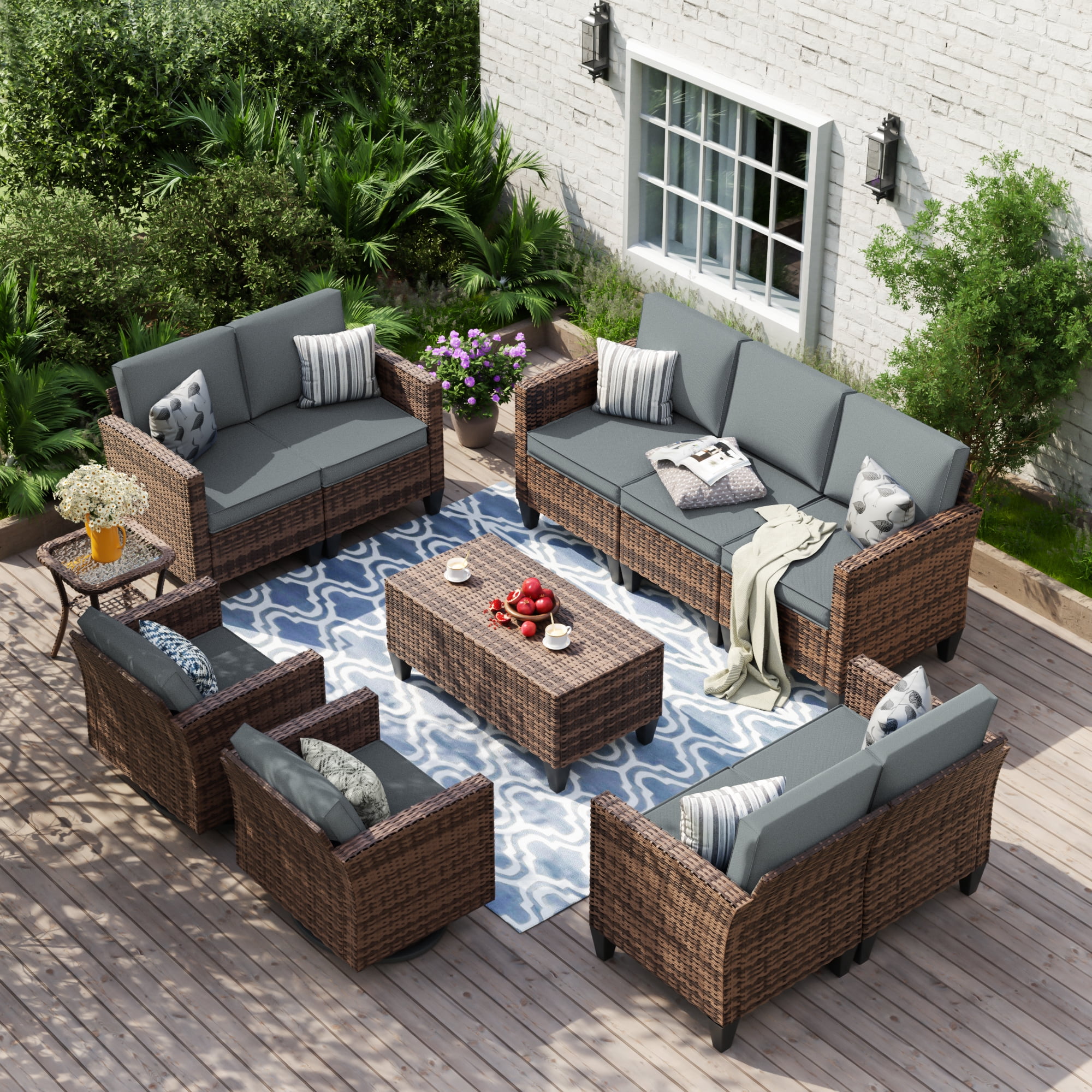 UDPATIO Patio Furniture Set, 7 Pieces Outdoor Furniture Sets with ...