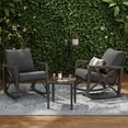 UDPATIO Rocking Chair Bistro Set, 3 Piece Outdoor Patio Furniture Set ...