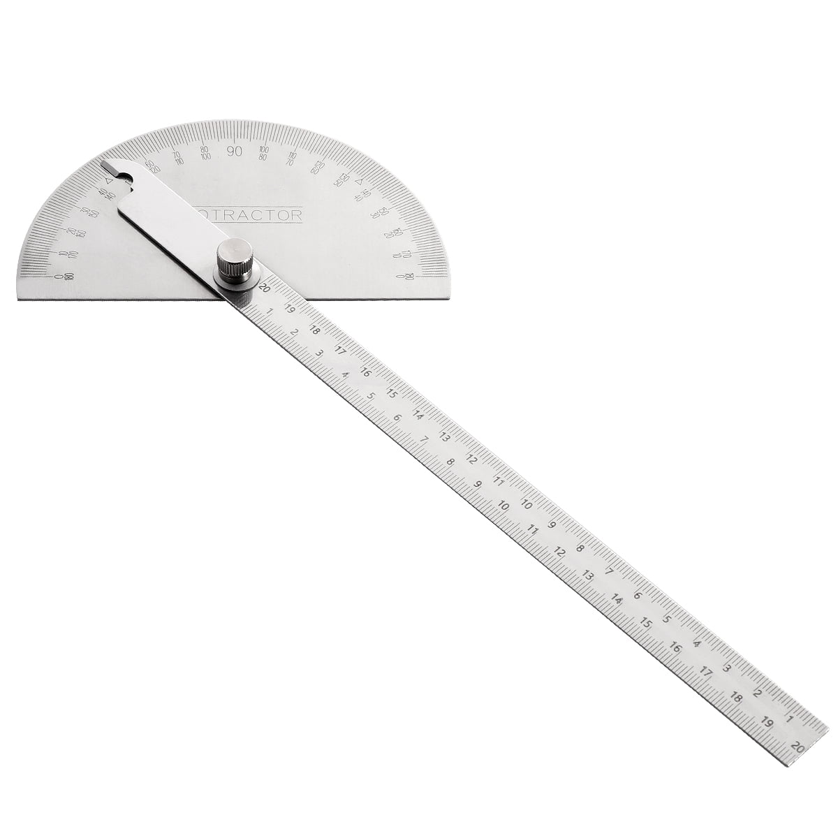 UEETEK 1PC Multifunctional Stainless Steel 180 Degree Protractor Angle ...