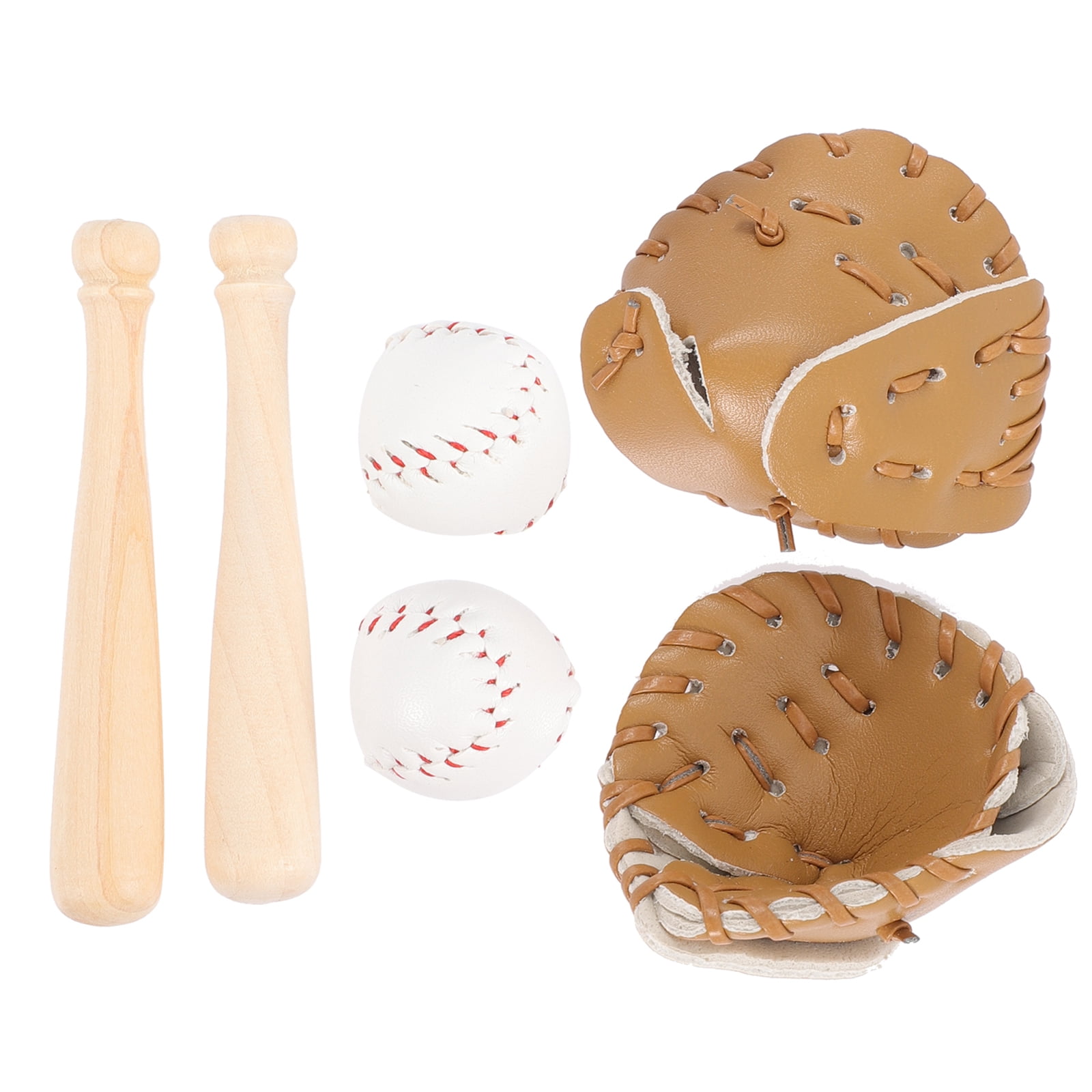 UEETEK 2-Set Mini Baseball Keychains - 2" DIY Glove & Bat Decor ...