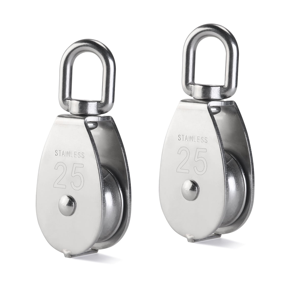 CIMAXIC Stainless Steel Pulley Single Block Silver for Professional Use ...