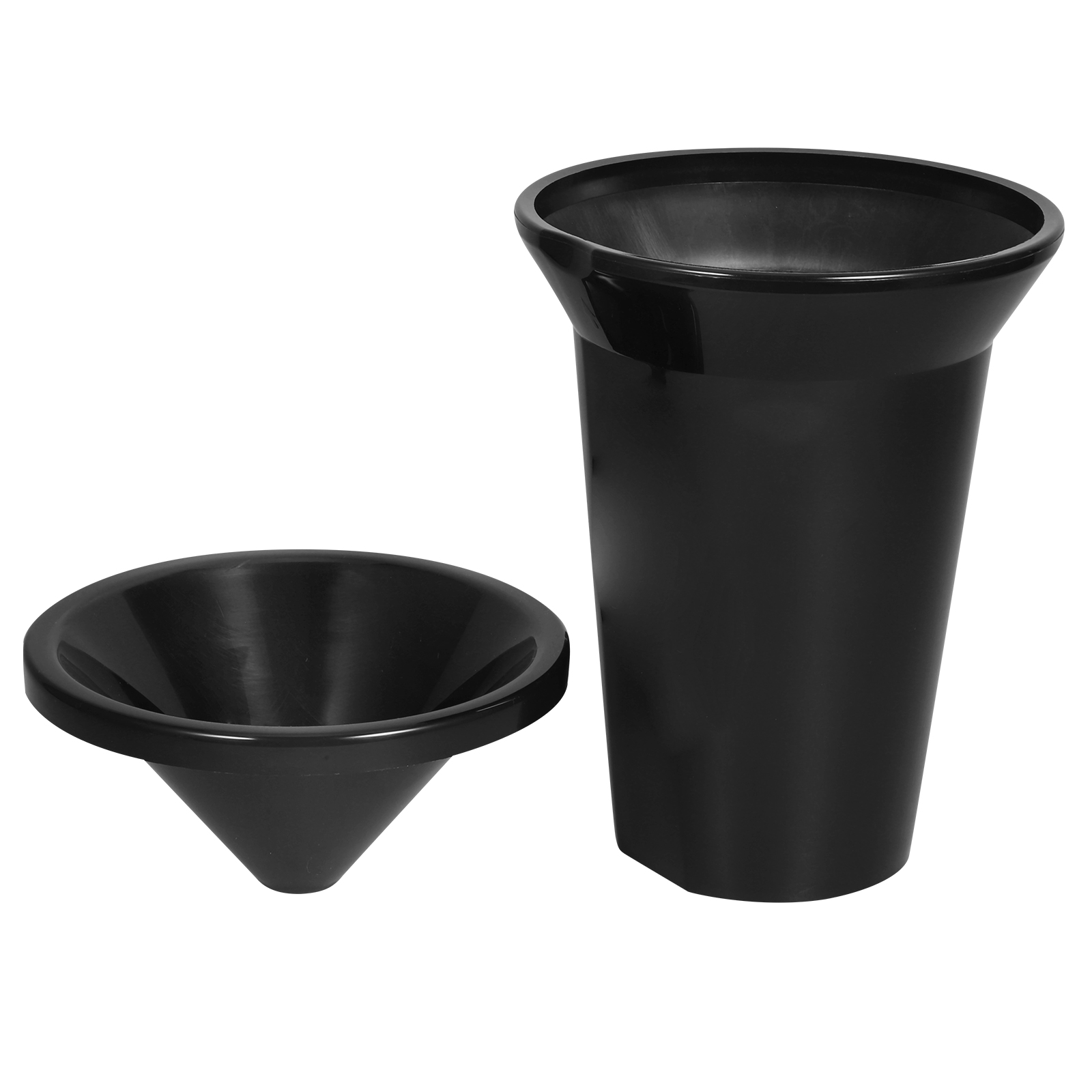 UEETEK Portable Black Plastic Wine Ice Bucket Compact Cooler for Bar ...