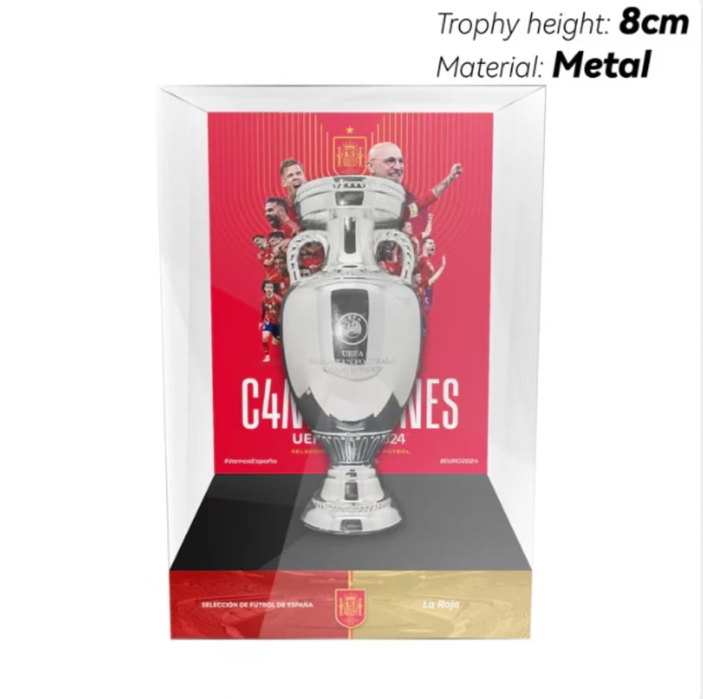 UEFA European Football Championship Trophy, 8 cm Metal Trophy with ...