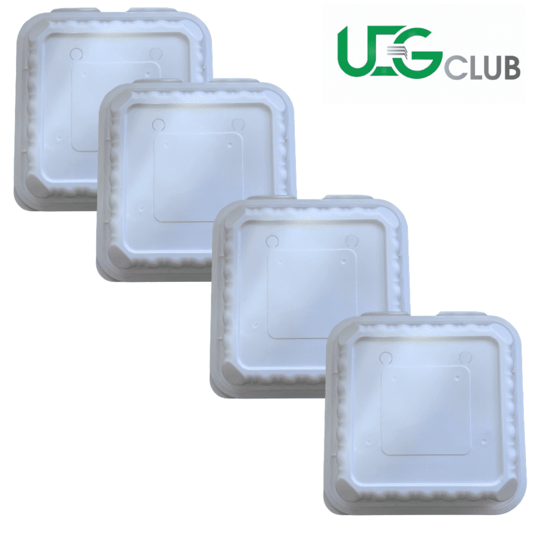 Compostable 3 Compartment Square Hinged Clamshell Take Out Food ...