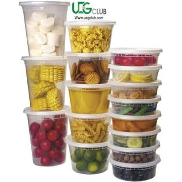 Freshware Food Storage Containers Plastic Deli Containers with Lids ...