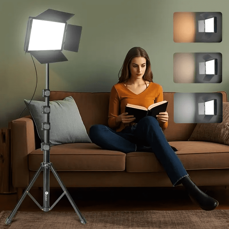UEGOGO 10 inch Led Video Panel Light with 63 inch Extendable Tripod ...