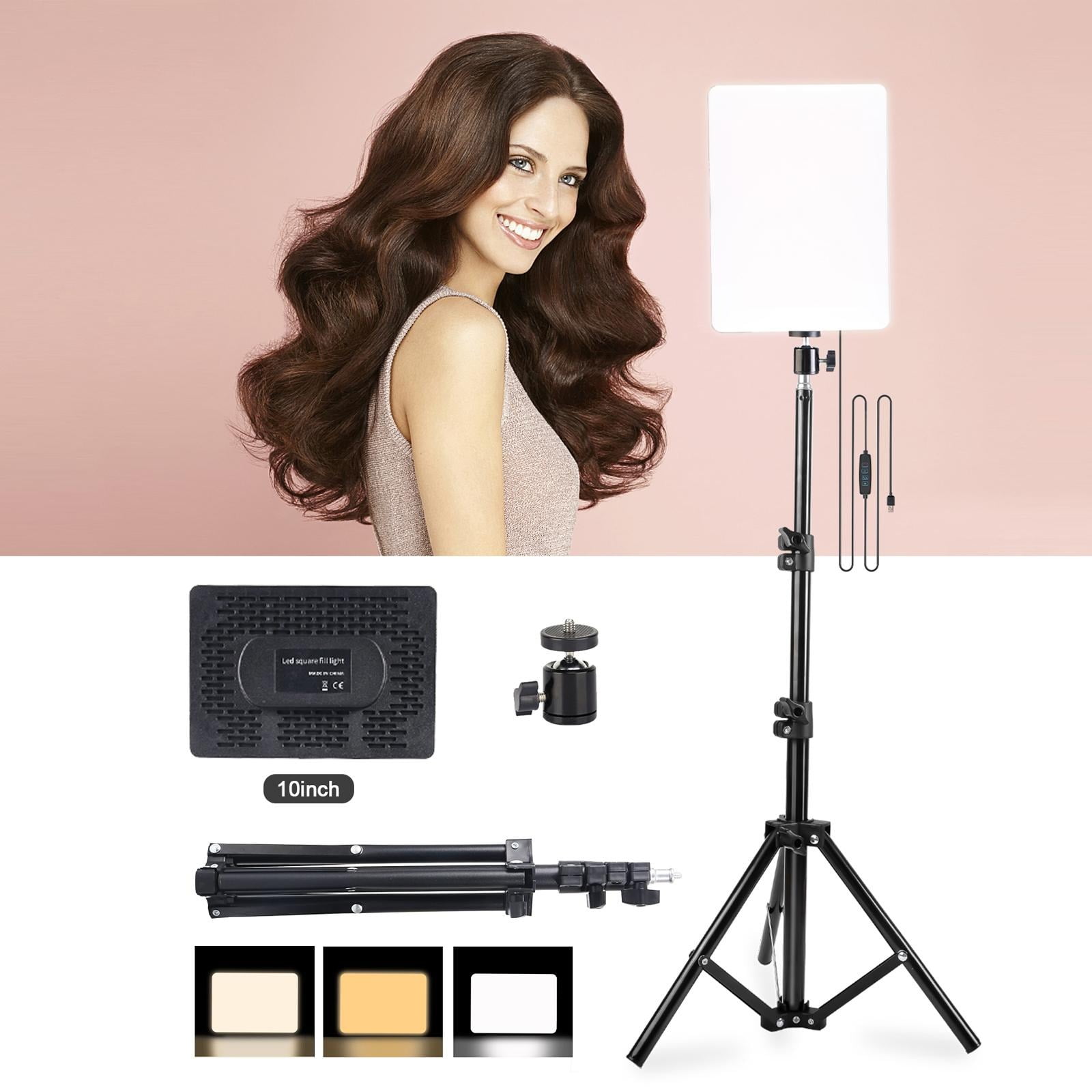 UEGOGO LED Video Light Kit w/ 43" Tripod - Dimmable for Streaming ...