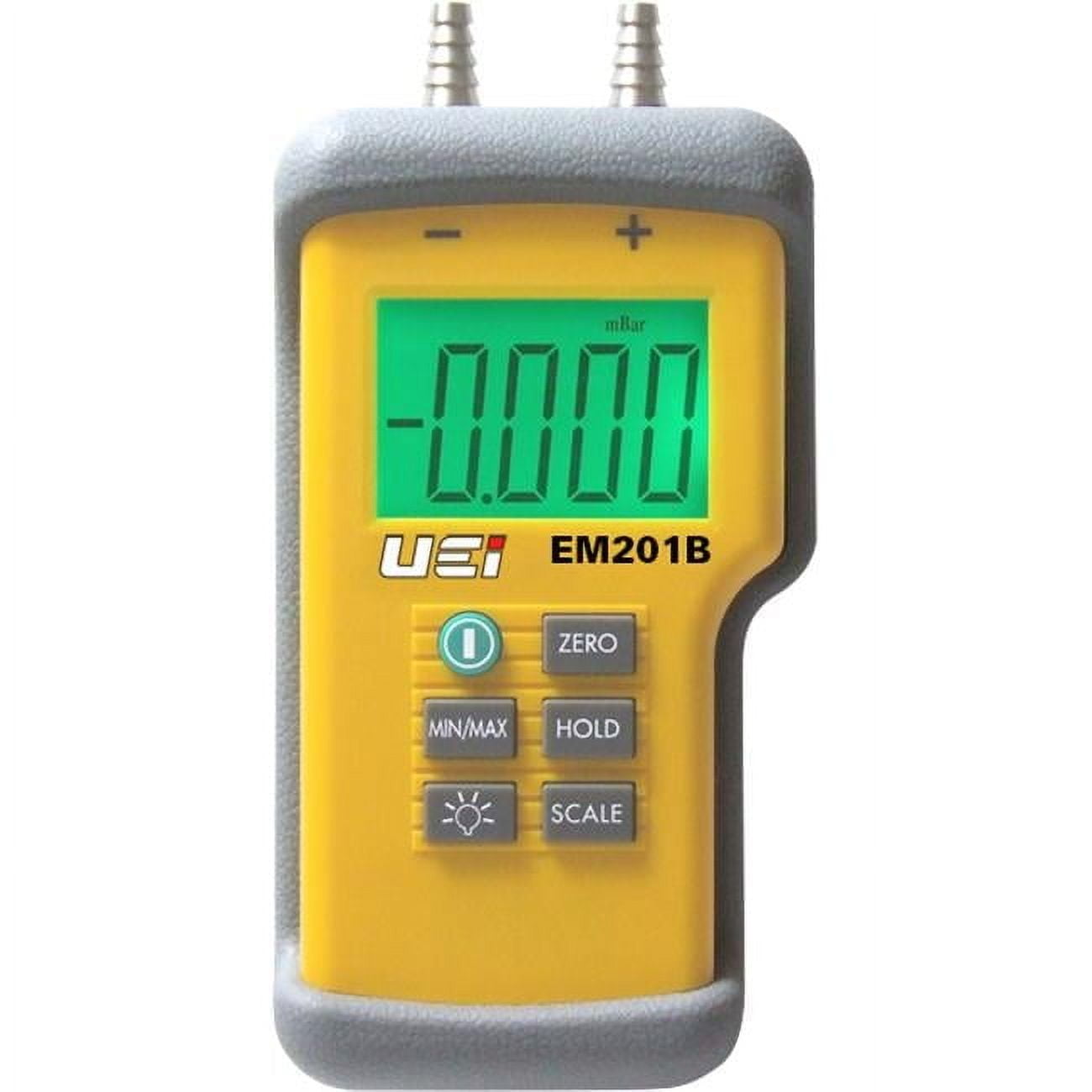 UEi EM201B Dual Input Differential Electronic Manometer Pressure Tester ...