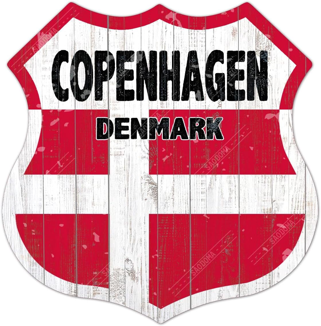 UEJUNBO Copenhagen, Denmark Flag Signs, Farm House Decoration, 12 Inch ...