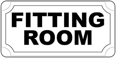 UEJUNBO Fitting Room Black Retro Vintage Style Sign Business Sign 12X8 ...
