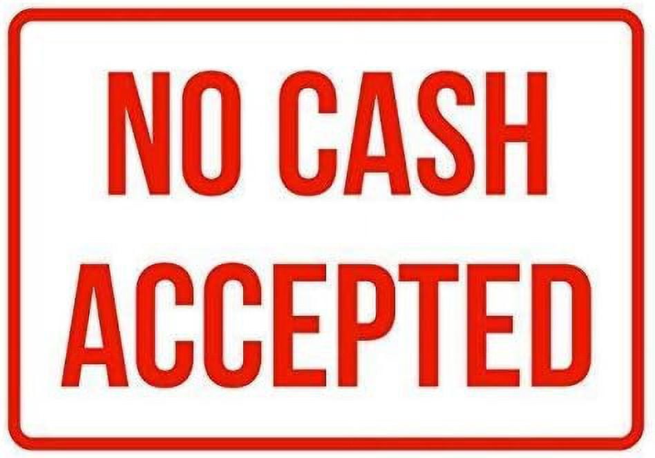 UEJUNBO Metal Sign Sign Rustic Sign Post No Cash Accepted No Parking ...
