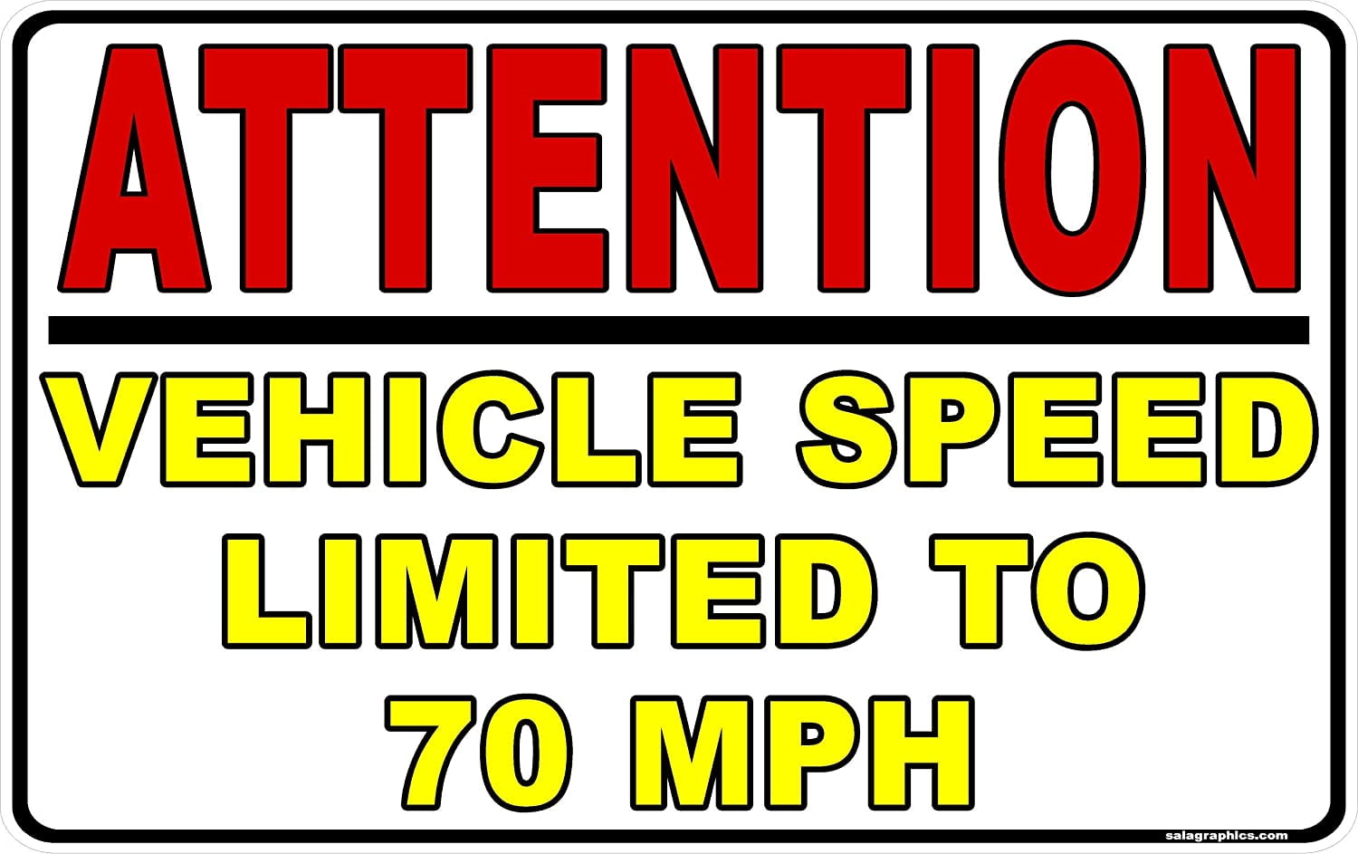 UEJUNBO & Tin Sign: Vehicle Speed Limited to 70 MPH, 8 x 12 inches ...