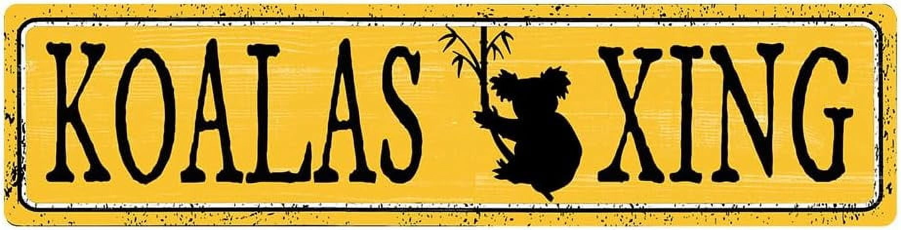 UEJUNBO Vintage Koalas Xing Crossing Sign, Animal Koala Crossing Metal ...