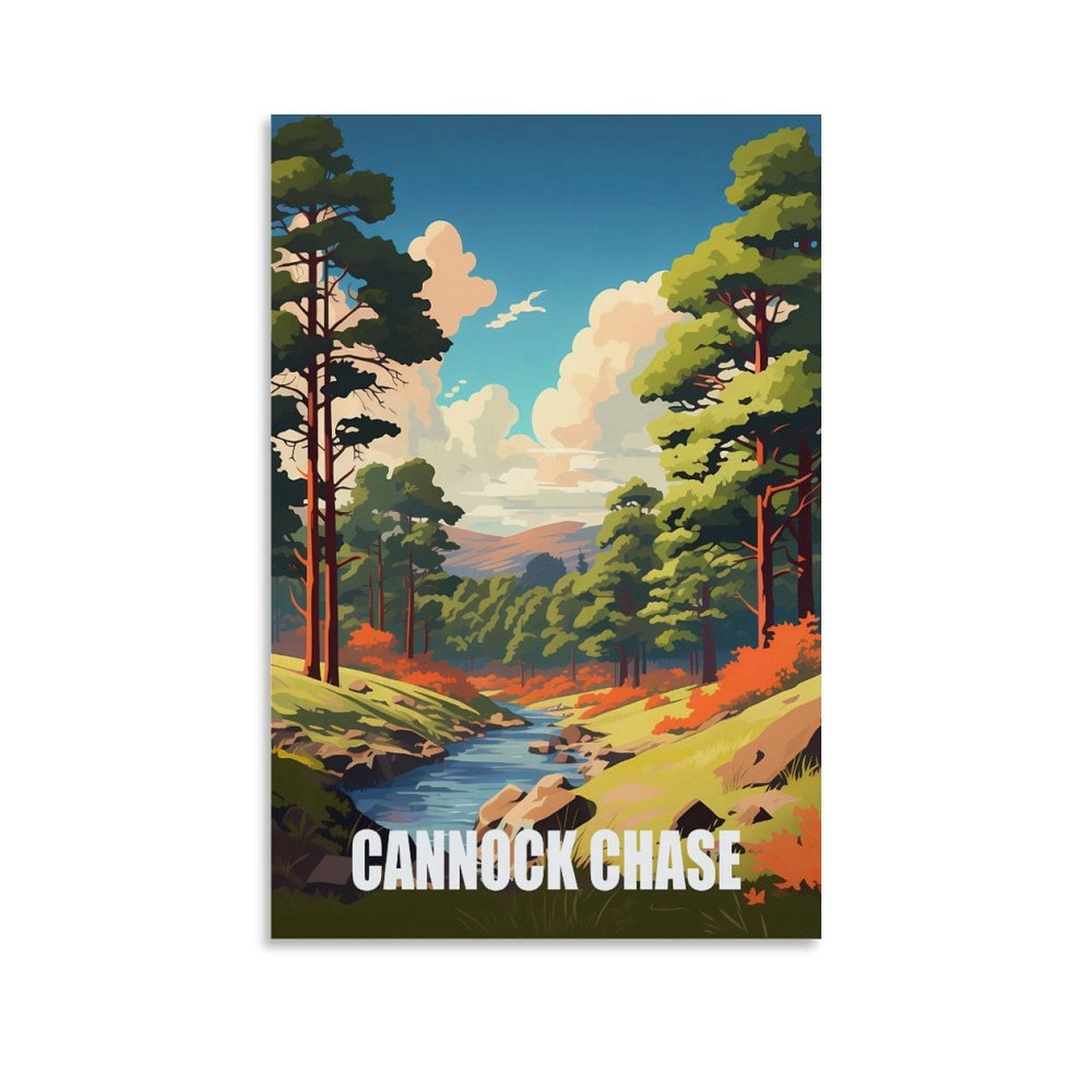 UENPHN Cannock Chase Vintage Travel Posters 08X12inch(20X30cm ...