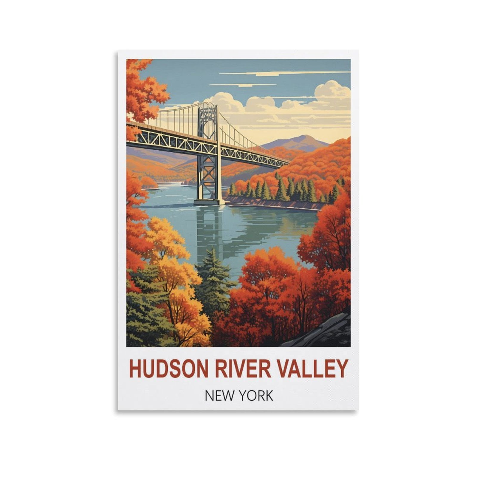 UENPHN Hudson River Valley New York Vintage Travel Posters 16X24inch ...