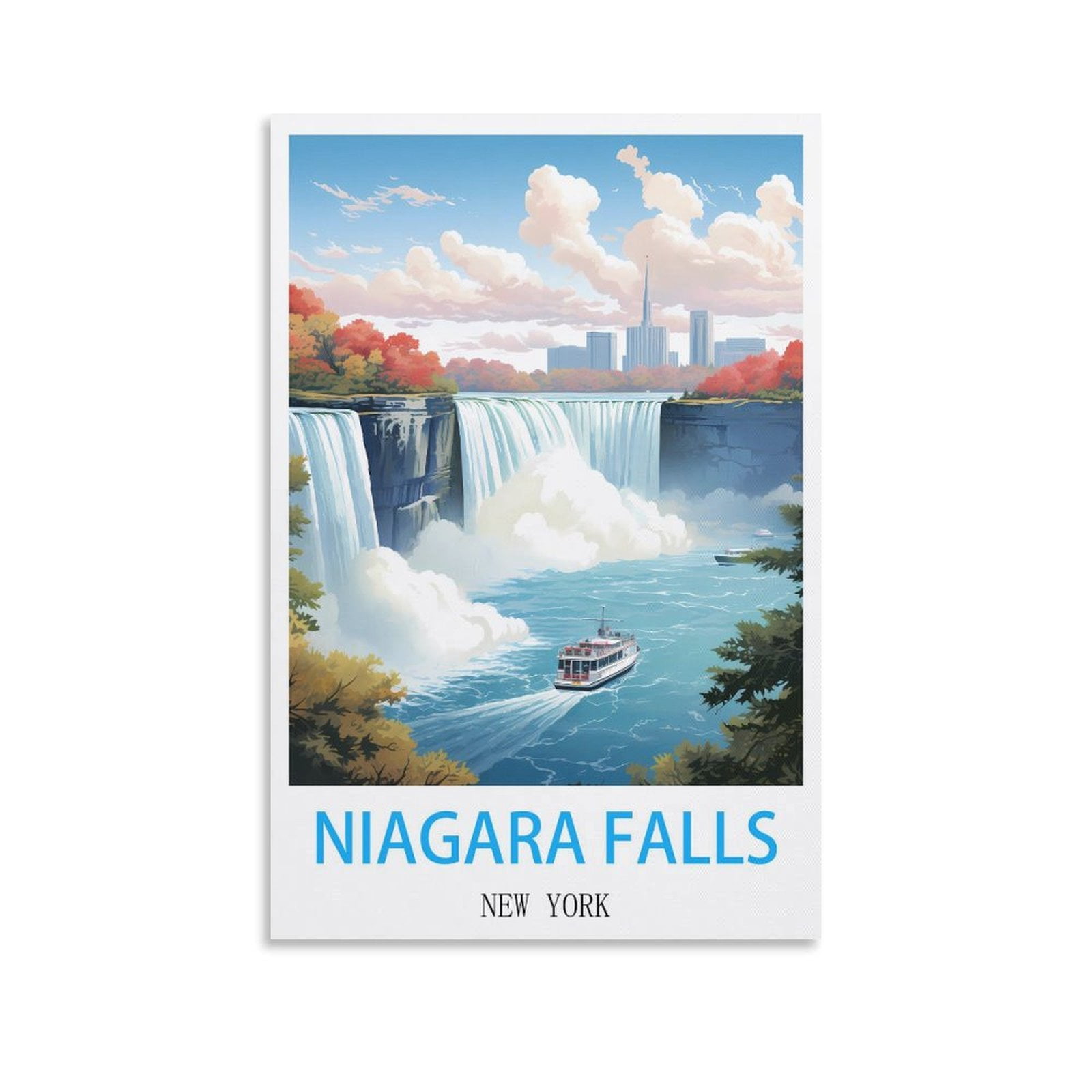 UENPHN niagara falls new york vintage travel posters 24X36inch(60X90cm ...