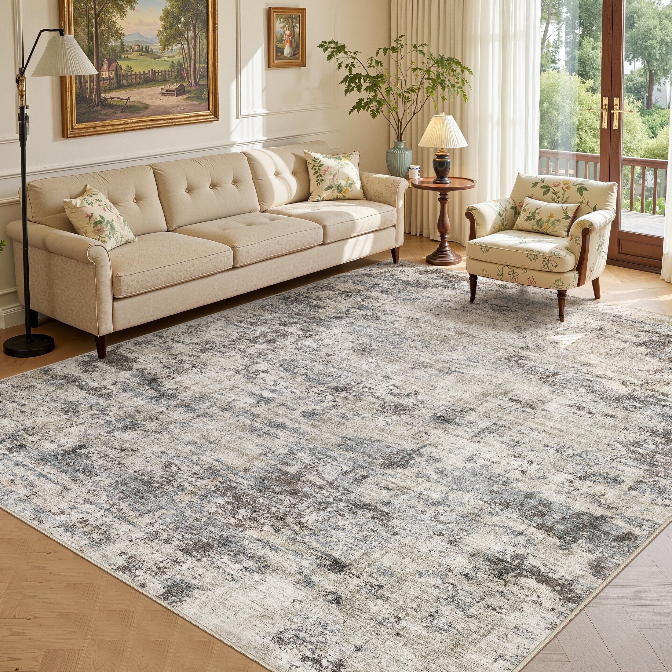 UERMEI 10'x14' Large Area Rugs for Living Room, Washable Non-slip Soft ...