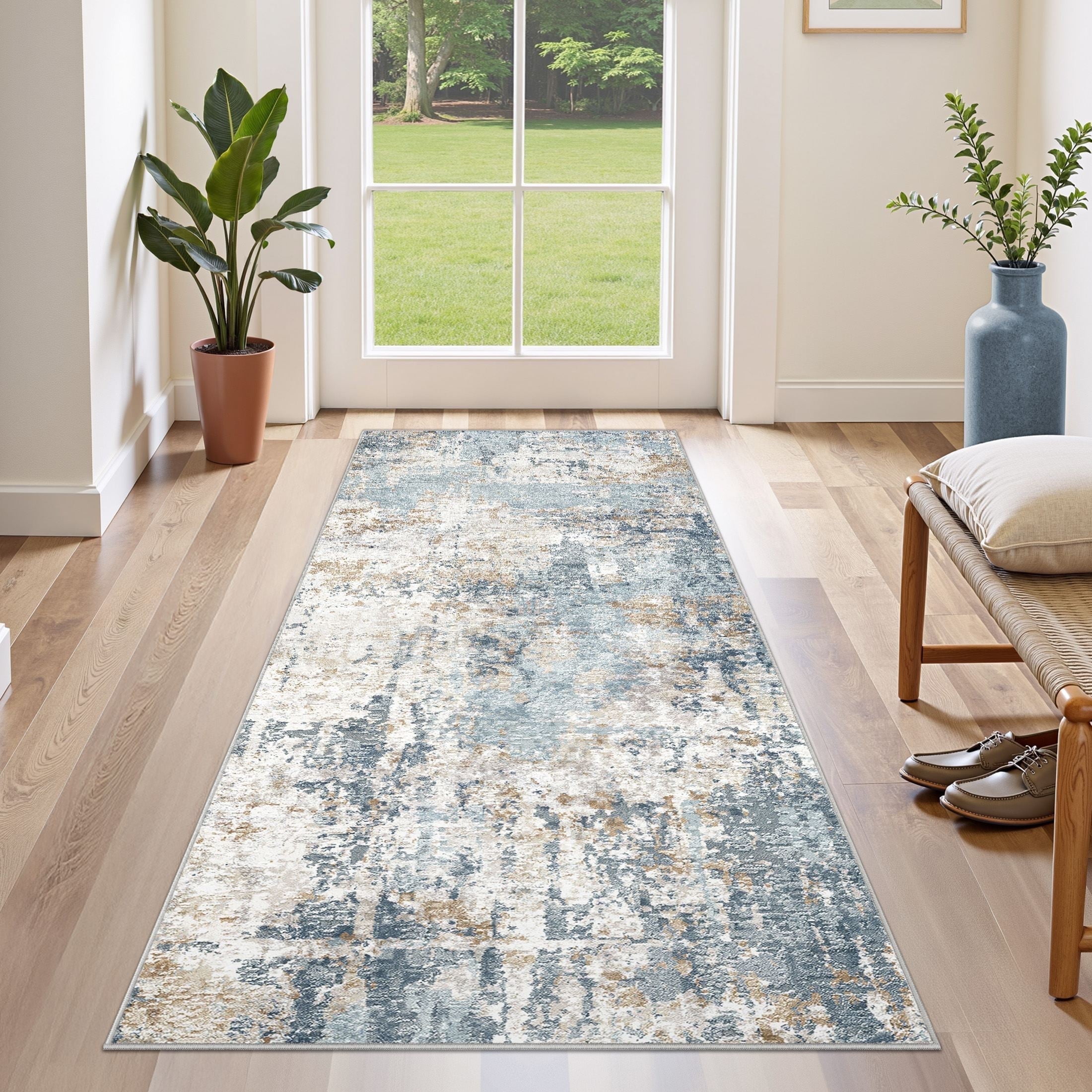 UERMEI 2'x6' Runner Rugs Non Slip, Washable Indoor Rug for Hallway ...