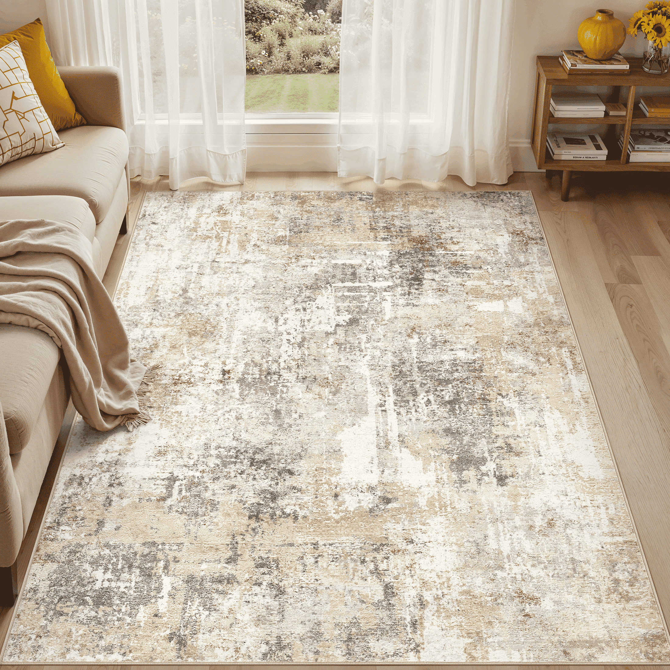 UERMEI 5'x7' Area Rugs for Living Room, Washable Non Slip Indoor Rug ...
