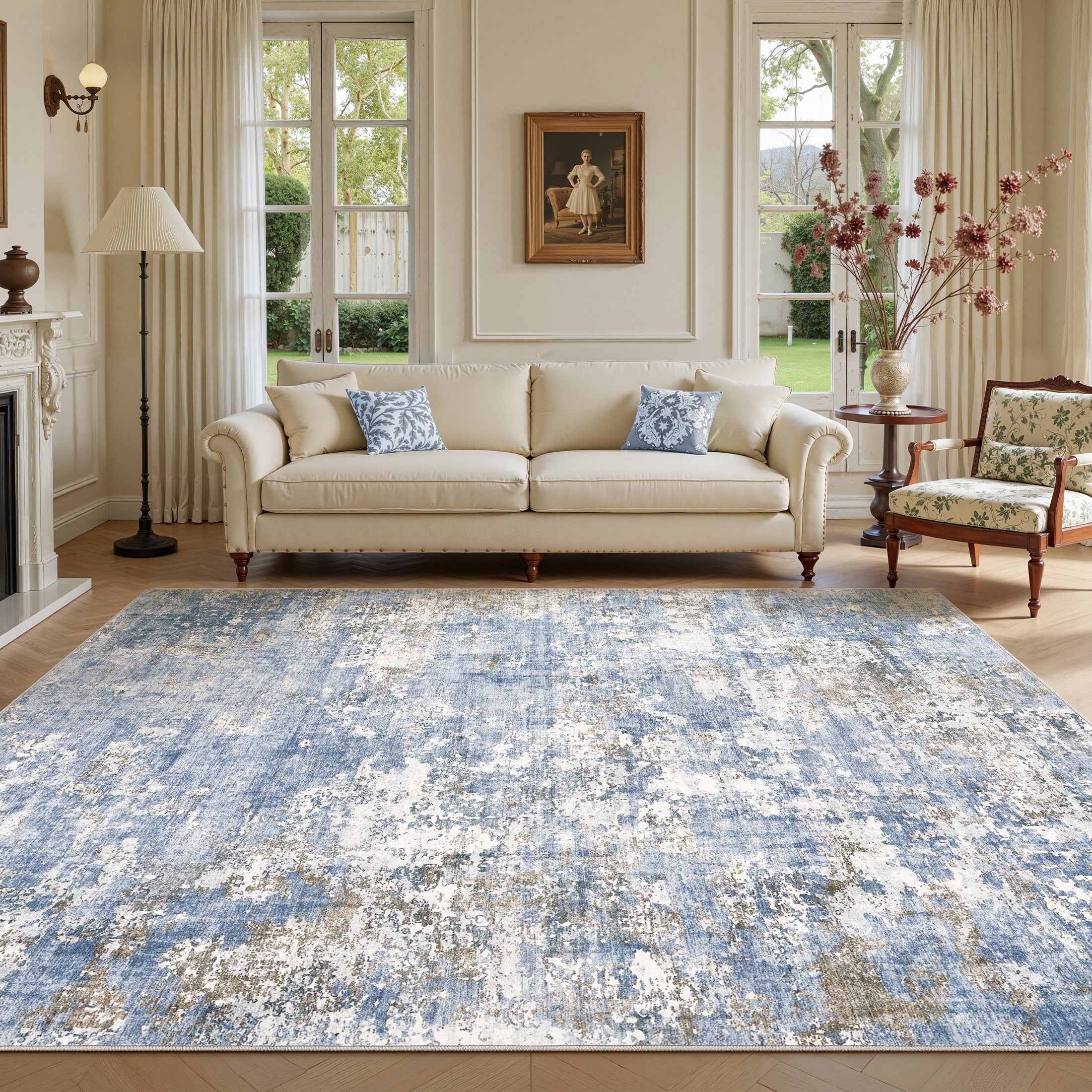 UERMEI 8'x10' Large Area Rugs for Living Room, Washable Non-slip Soft ...
