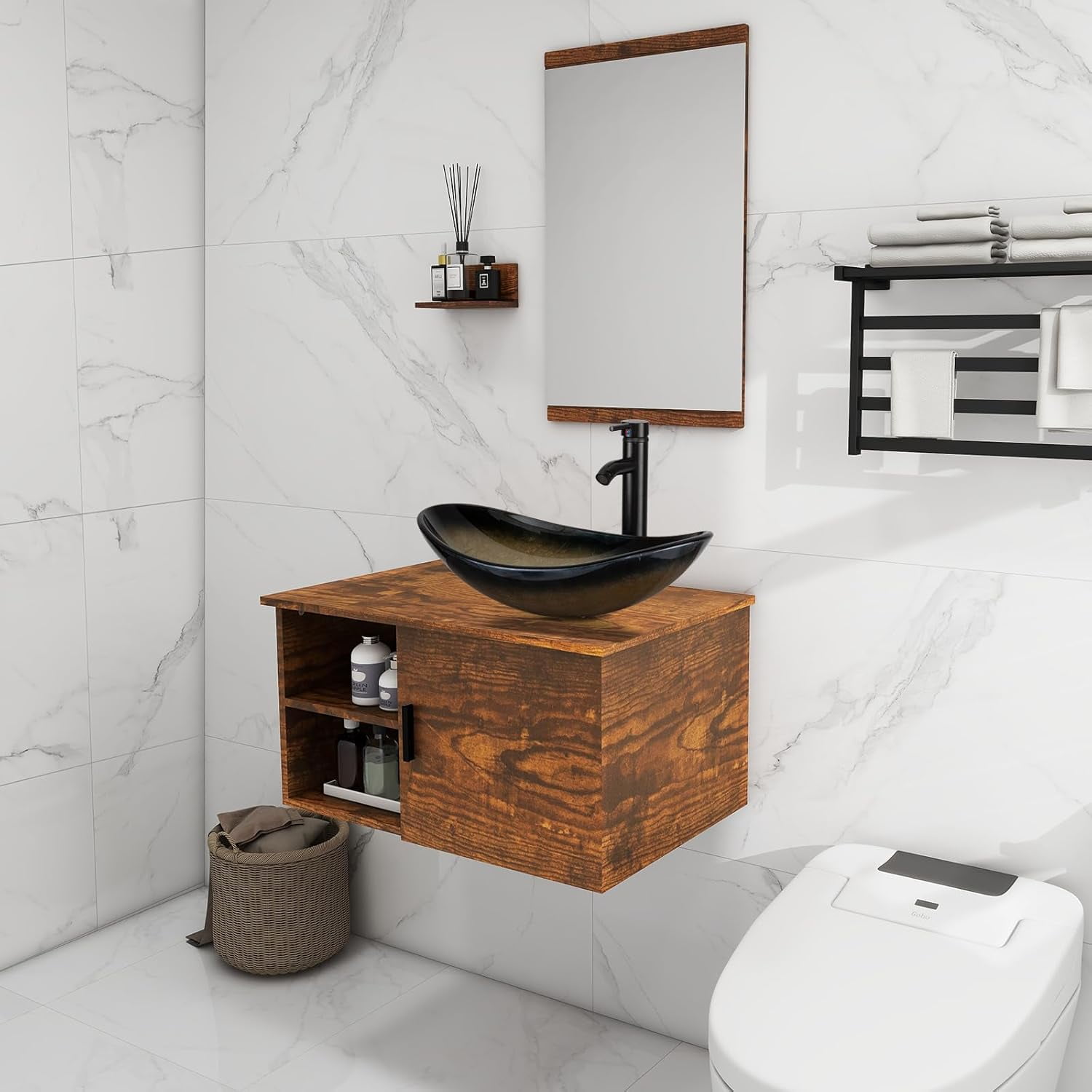 UEV 28" Floating Bathroom Vanity with Sink,Wall Mounted Bathroom Vanity ...