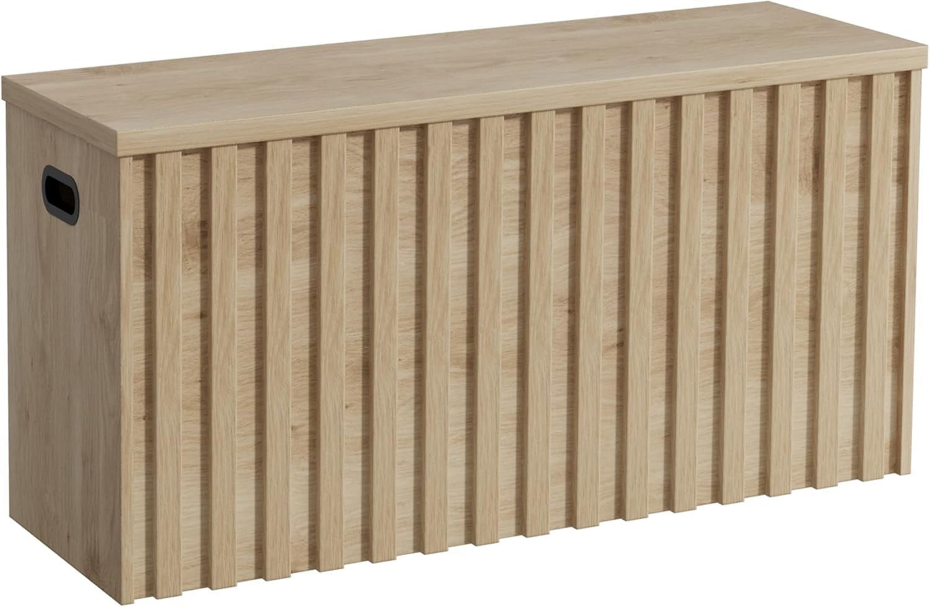 UEV Storage , 39.4" Wood Box, Storage Trunk with 2 Safety Hinges ...