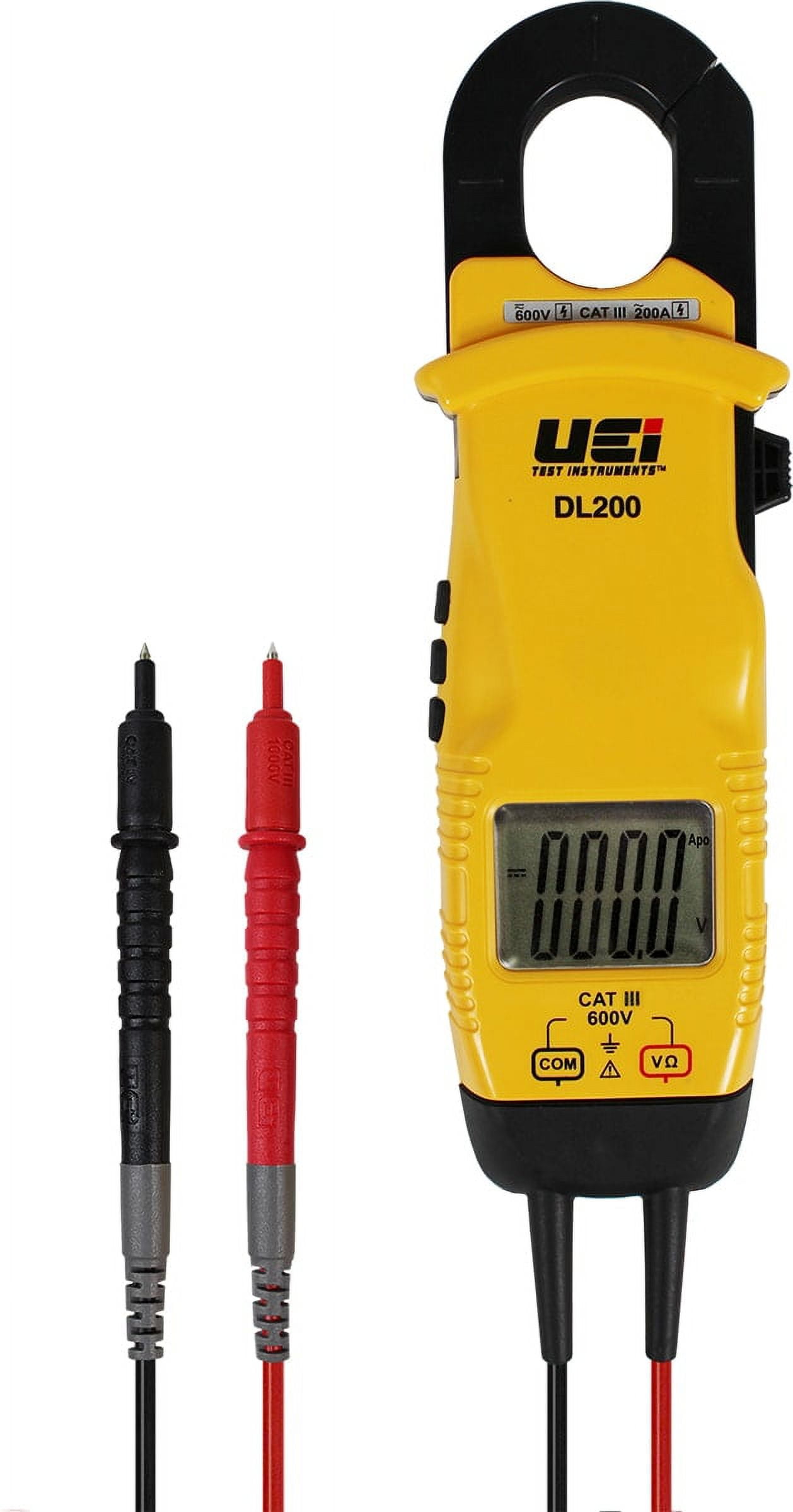 UEi DL200 CATIII Clamp-On Meter and Voltage Tester - Walmart.com