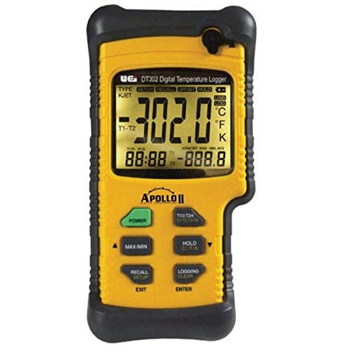UEi Test Instruments DT302 Dual Input IP67 Digital Logging Thermometer ...