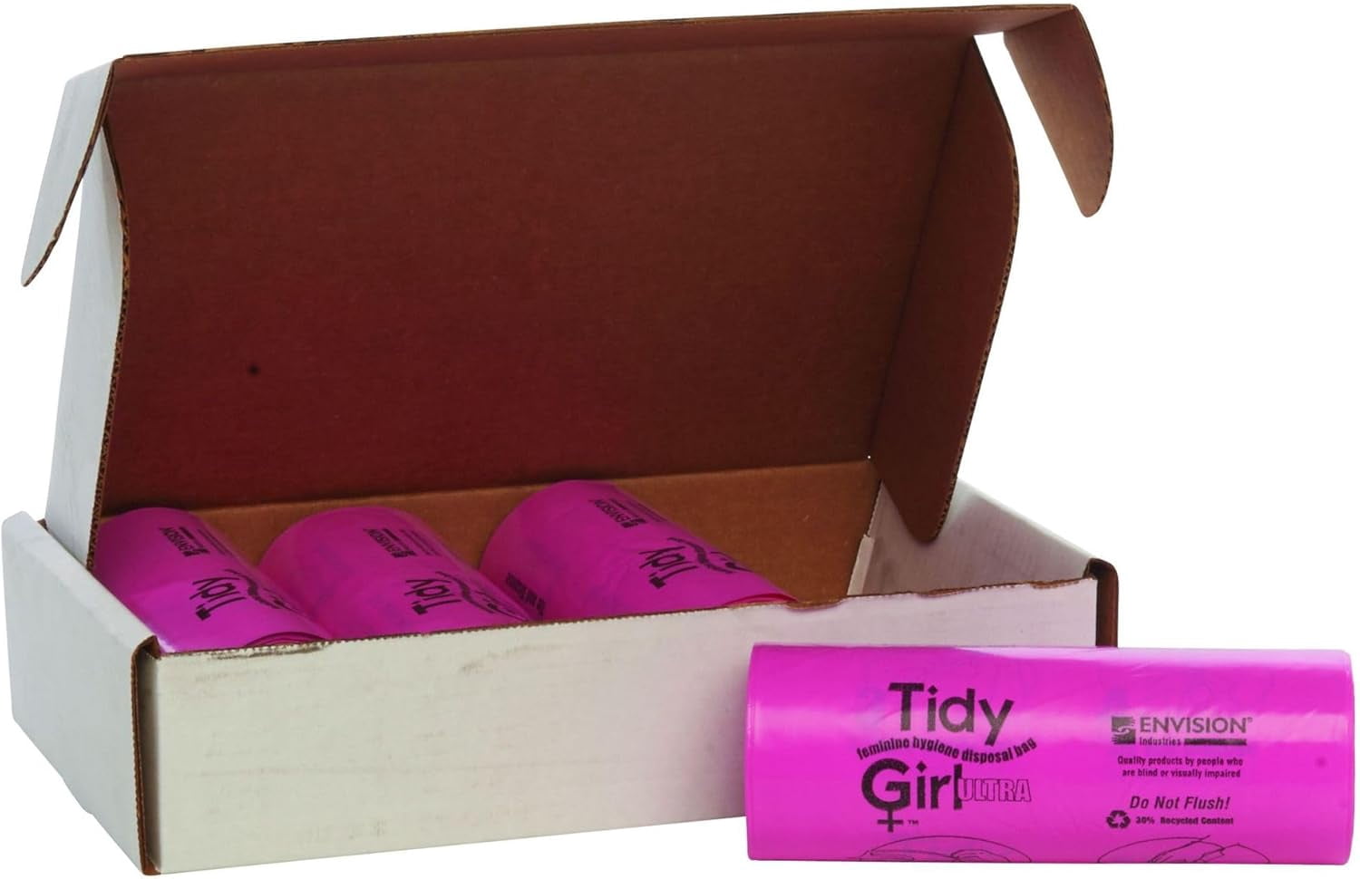 UF Tidy Girl Feminine Hygiene Sanitary Disposal Bags 150/Roll 4 Rolls ...