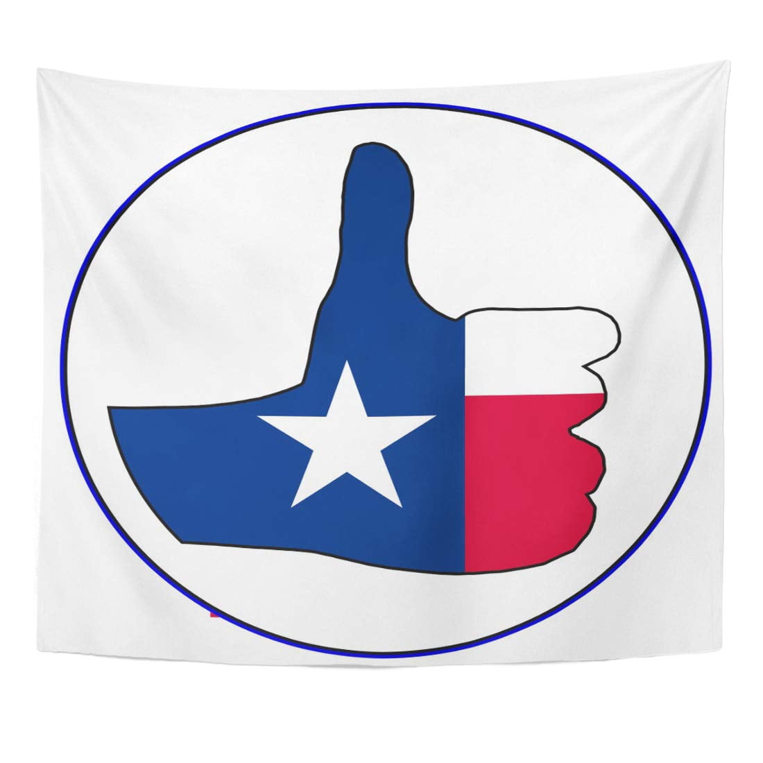 UFAEZU Abstract Texan Flag Hand Giving The Thumbs Up Sign Wall Art ...