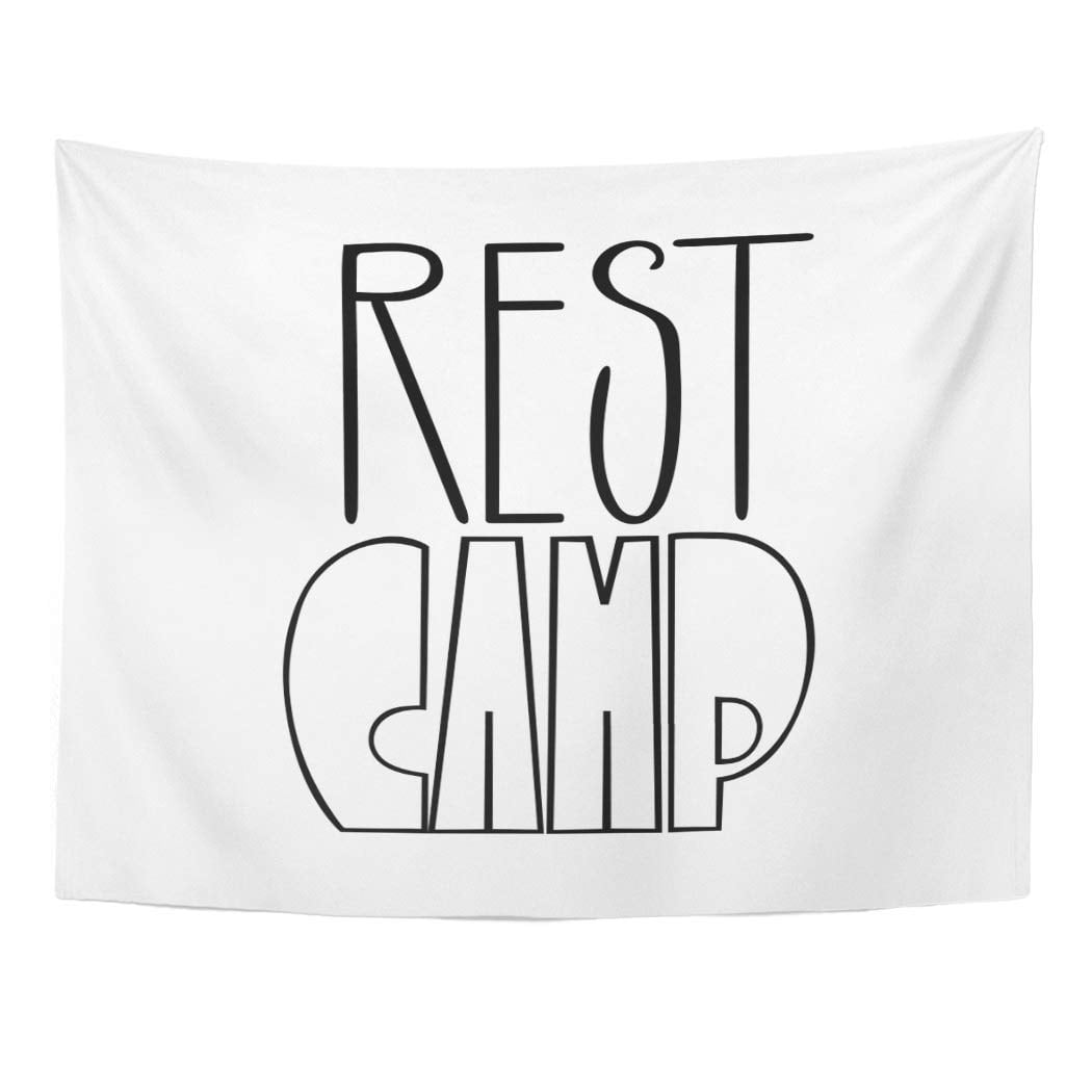 UFAEZU Adventure Rest Camp Calligraphic Phrase Hand Lettering Summer ...