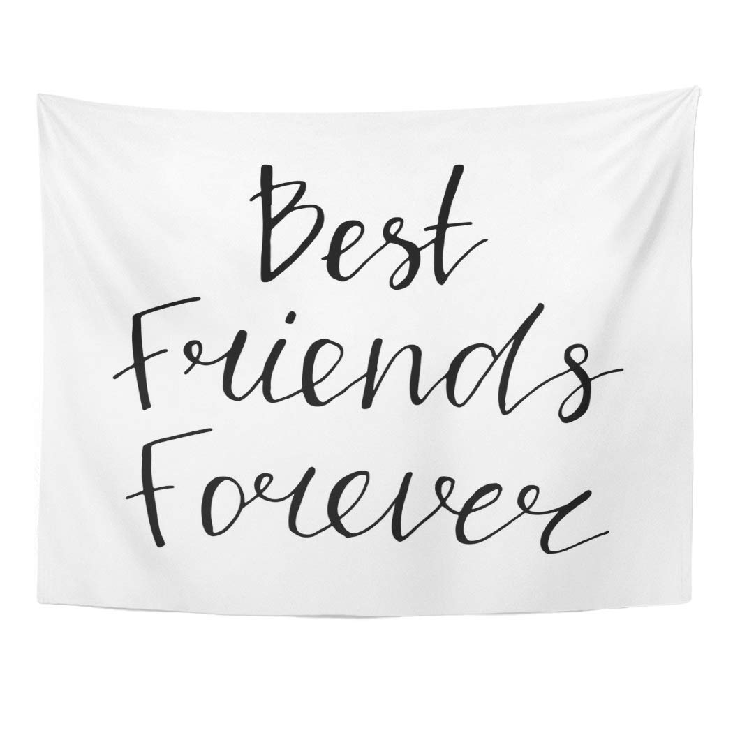 UFAEZU BFF Best Friends Forever Hand Drawn Lettering Day Abstract Brush ...