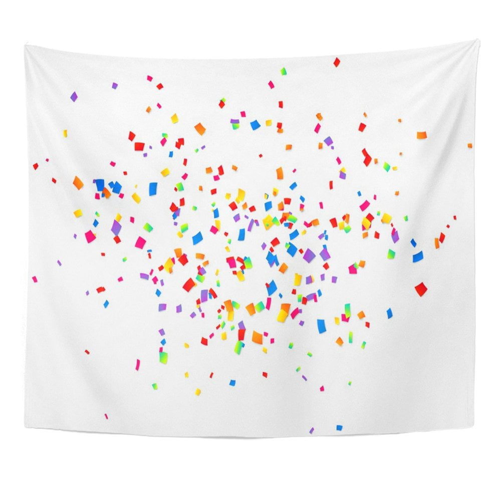 UFAEZU Blue Carnaval Bright Colorful Confetti White Red Carnival Color ...