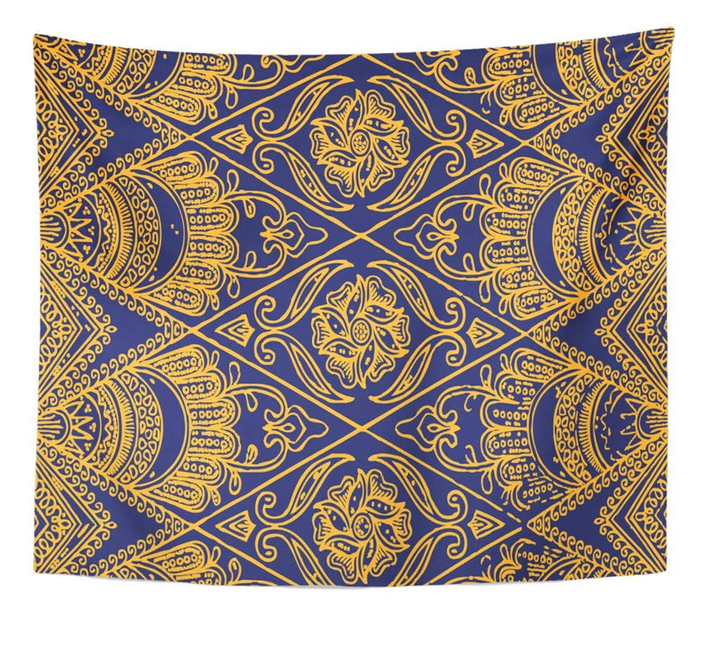 UFAEZU Blue Indonesia Javanese Batik Pattern Colorful Indonesian ...