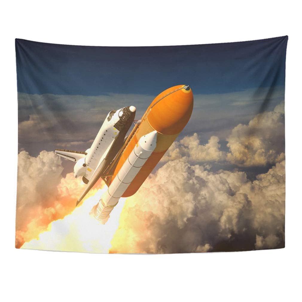 UFAEZU Blue Rocket Space Shuttle in The Clouds Launch Enterprise ...