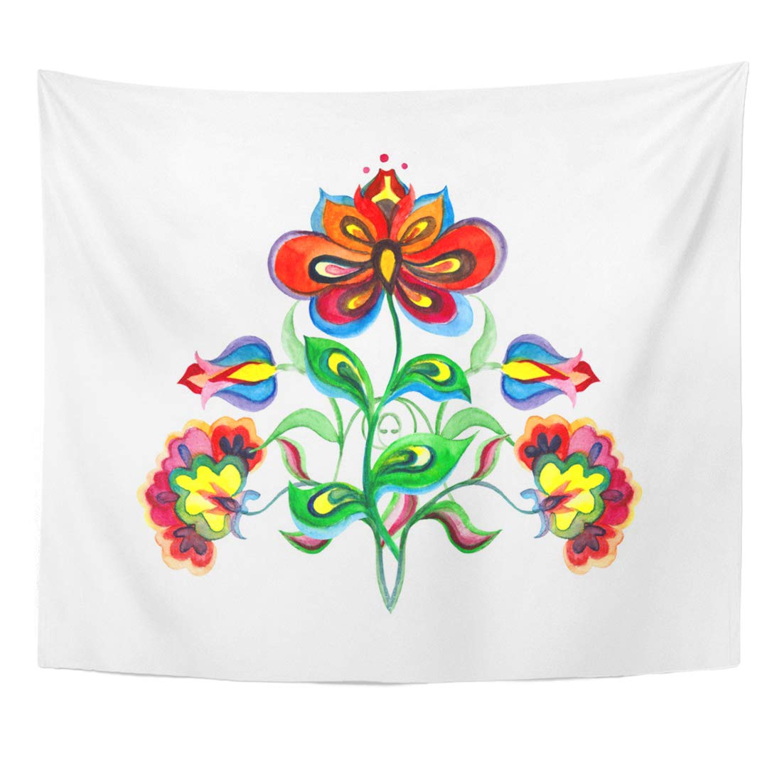 UFAEZU Bouquet Bloom Eastern European Ornate Flowers Watercolor for ...