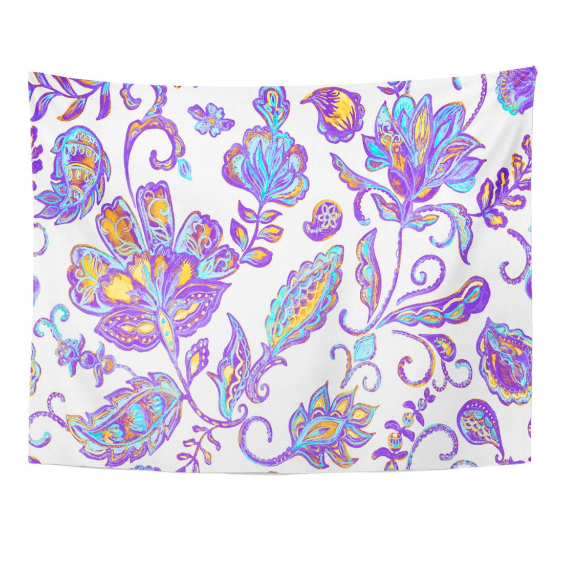 UFAEZU Bright Colorful Watercolor Floral Flower with Abstract Whimsical ...