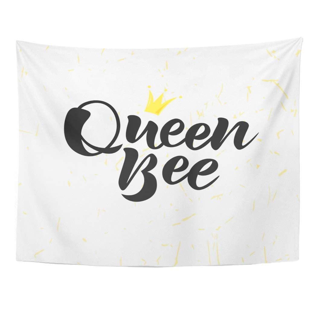 UFAEZU Character Hand Sketched Queen Bee Text Home Lettering ...
