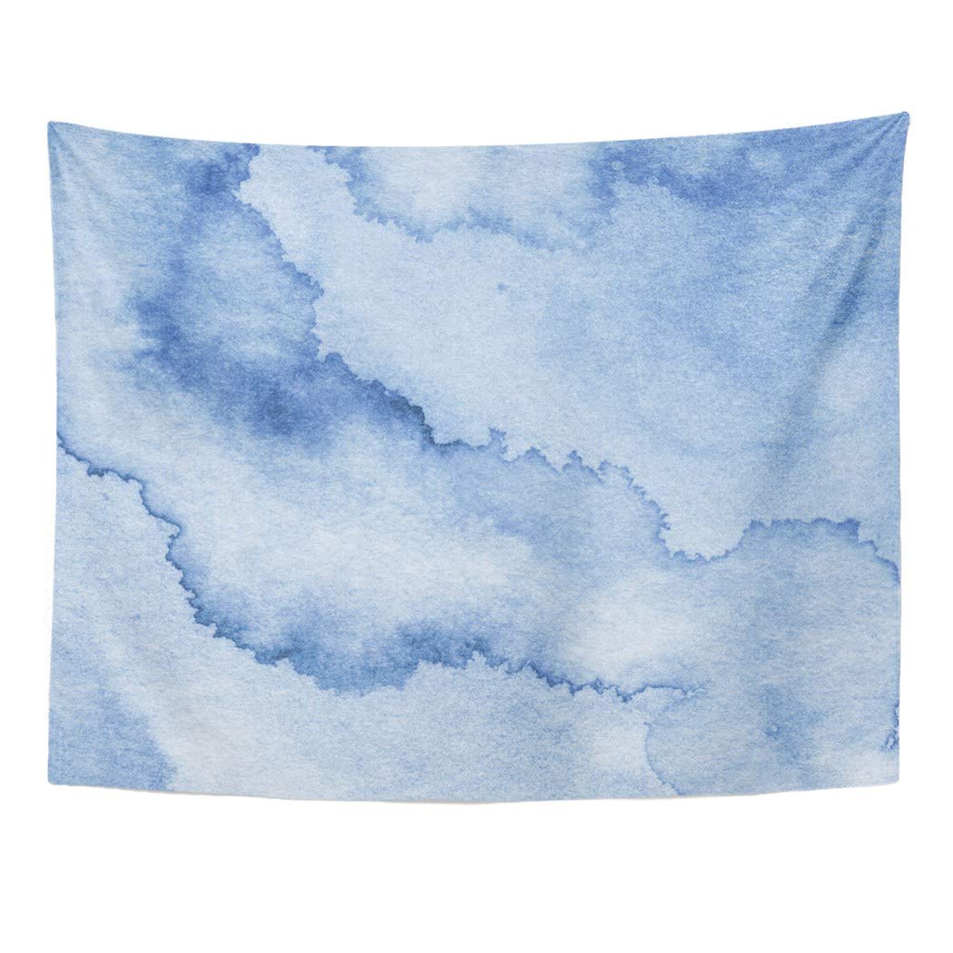 UFAEZU Colorful Aqua Abstract Blue Watercolor Hand Paint Stains Orange ...