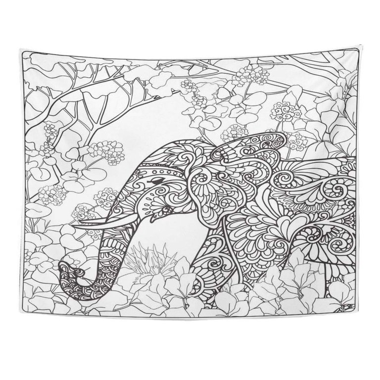 coloring pages of a elephant