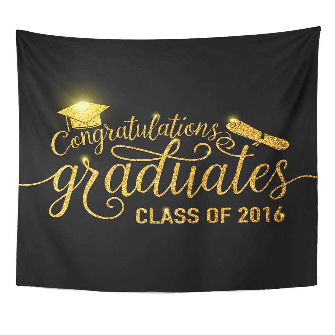UFAEZU Gold Black Graduations Congratulations Graduates Class Sign for ...