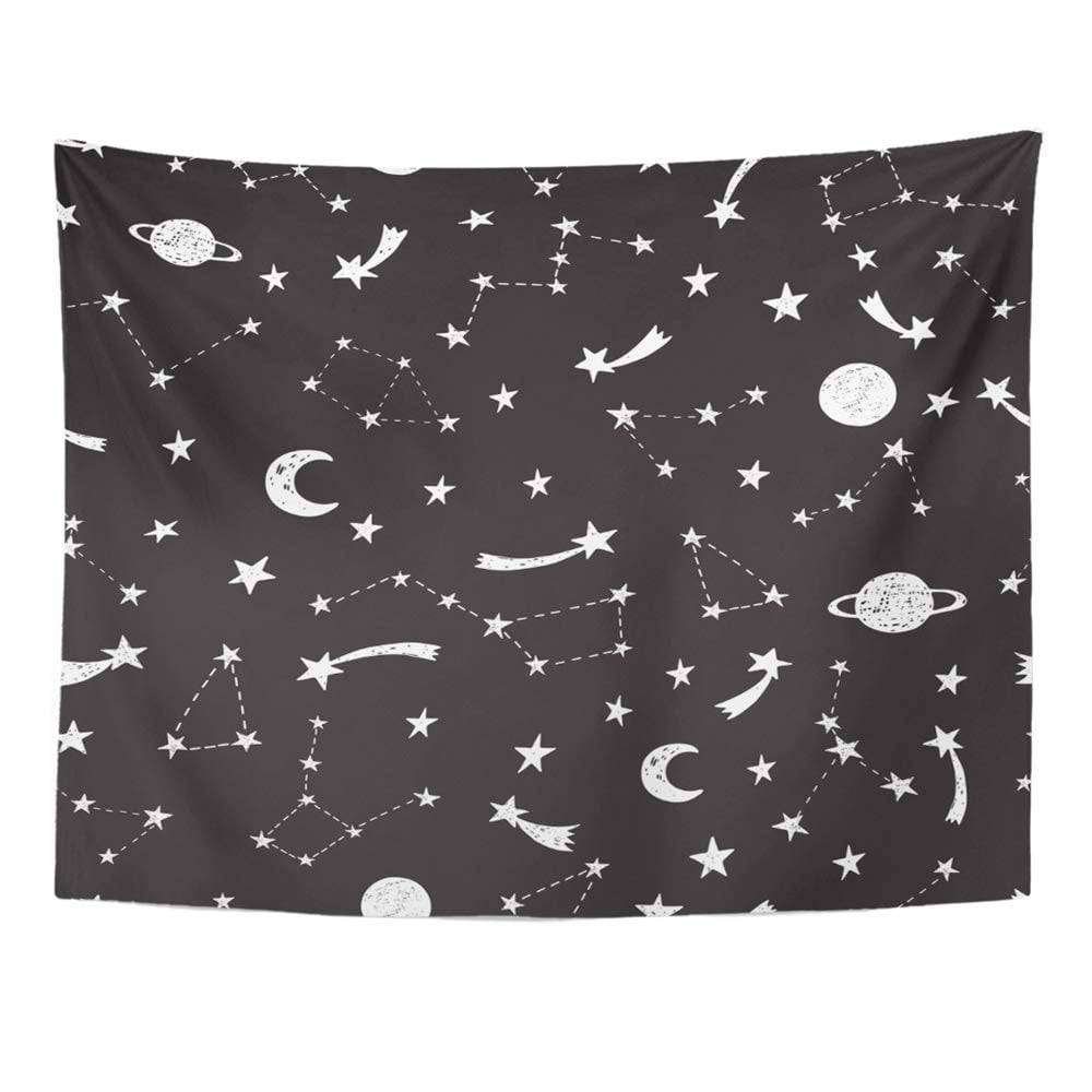 UFAEZU Moon Night Sky with Shining Stars Constellations Planets ...