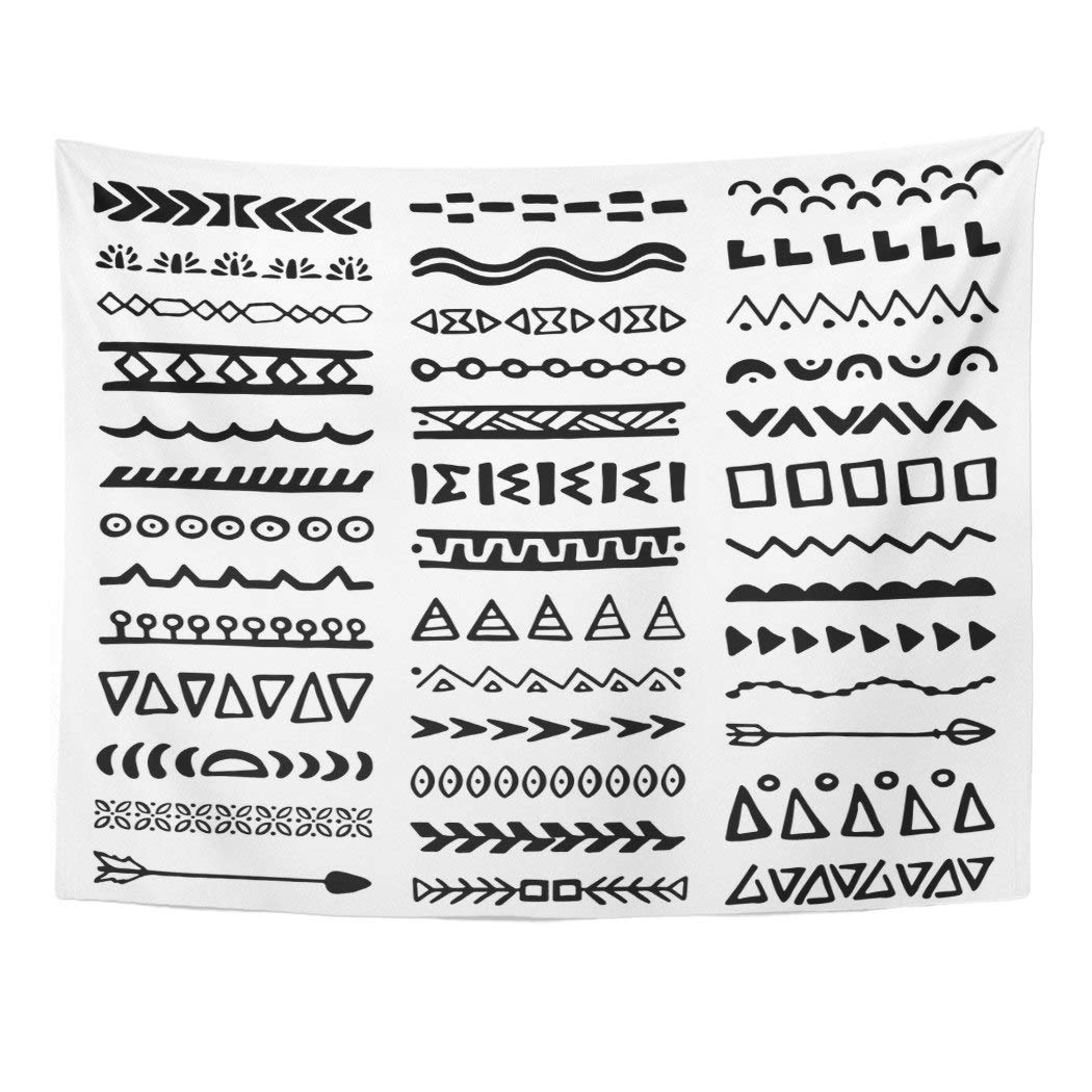 UFAEZU Pattern Collection Borders in Ethnic Aztec Dividers Boho ...