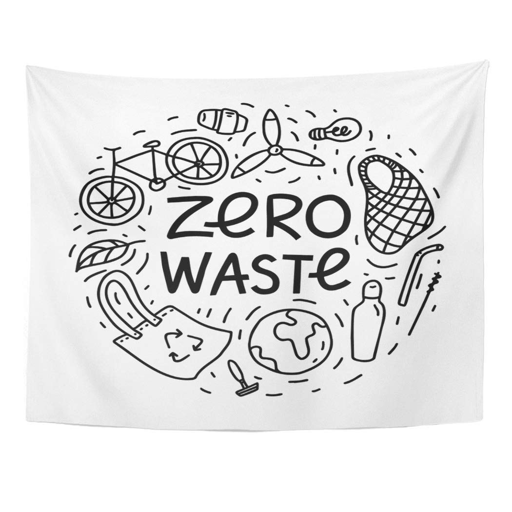 UFAEZU Quote Zero Waste Hand Drawn Reduce Badge Bicycle Bottle Bulb ...