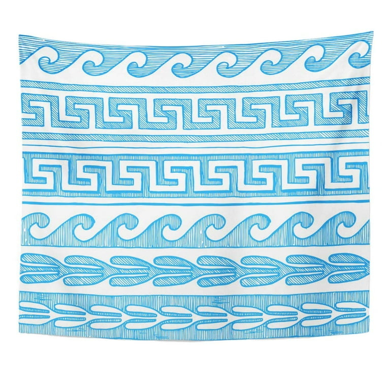 greek border pattern blue