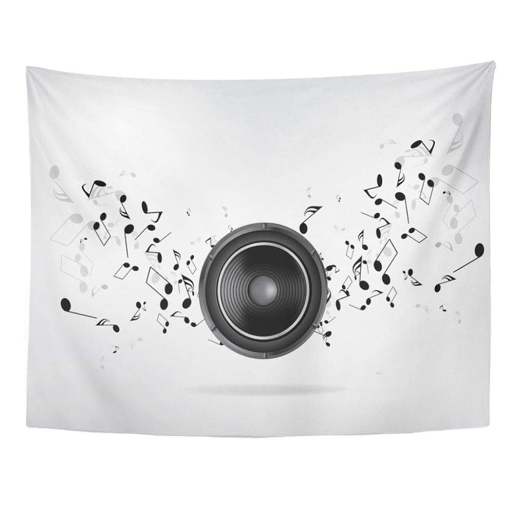 UFAEZU Silver Speaker Abstract Music Retro Grunge Sound System Loud Box ...